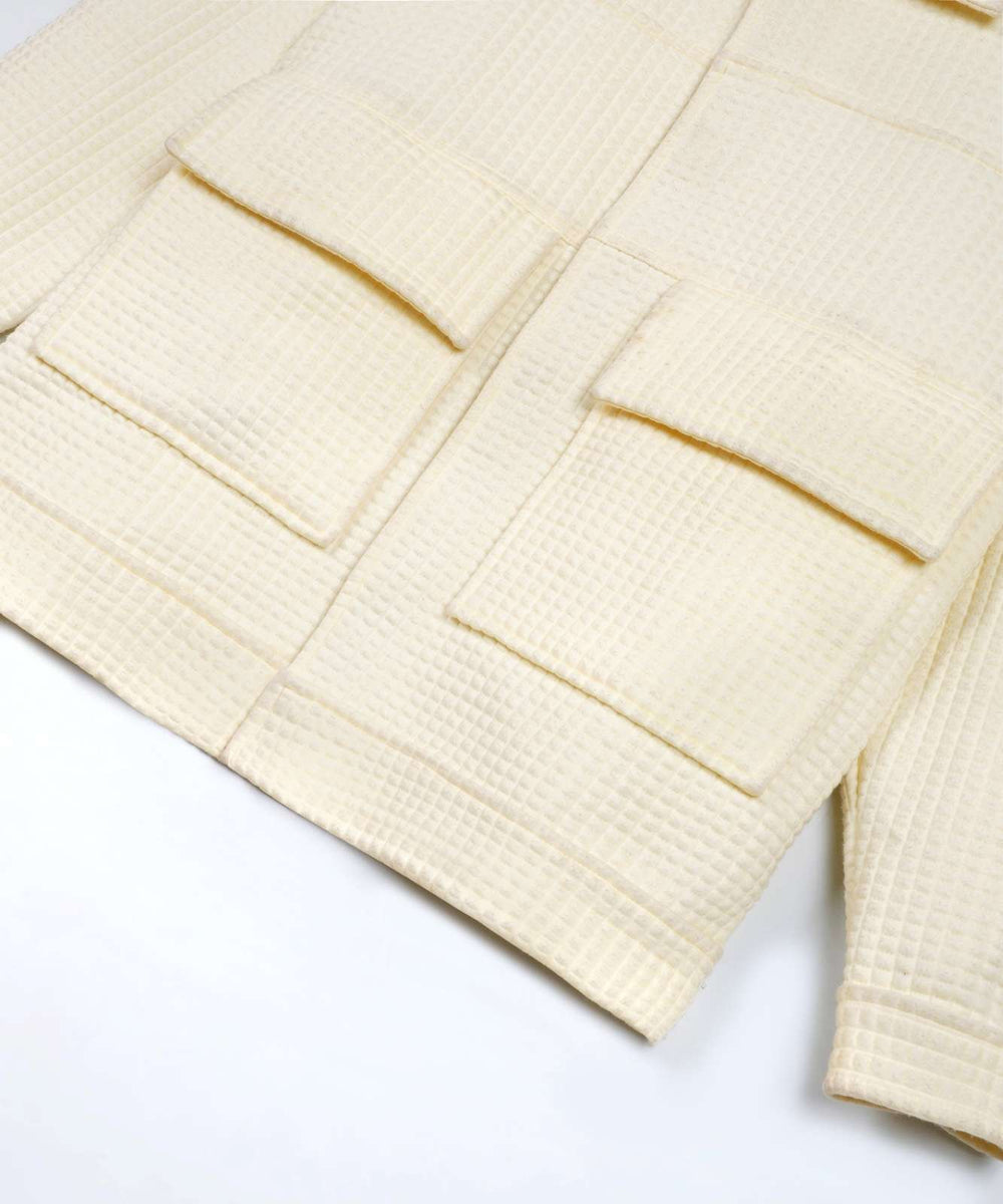 CREAM QUILTED JACKET– TOIR